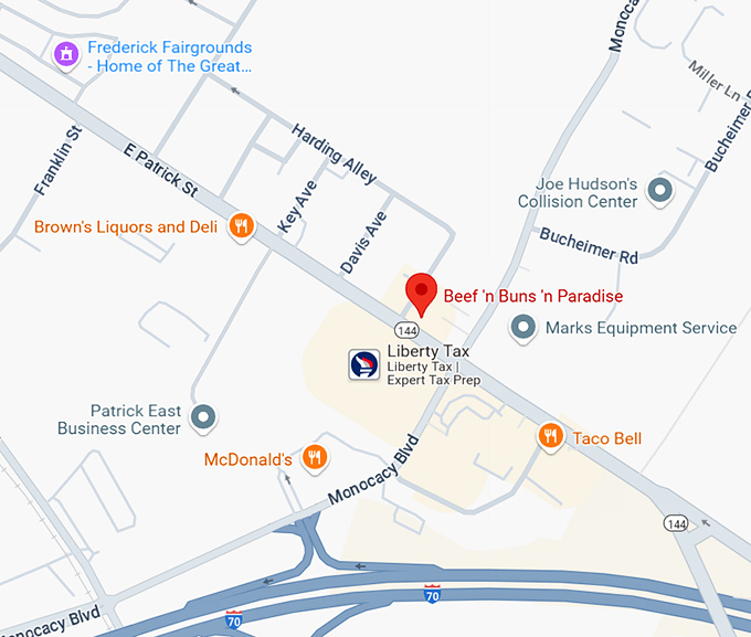 16. beef 'n buns 'n paradise map