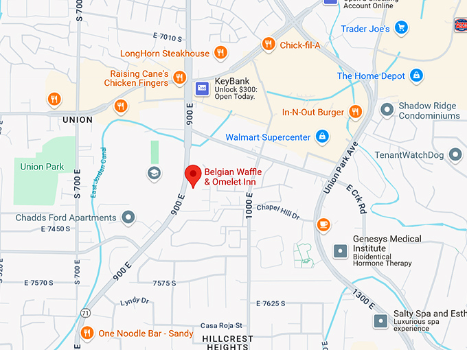 16. belgian waffle & omelet inn map