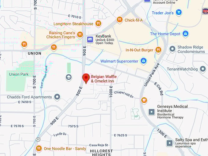 16. belgian waffle & omelet inn map