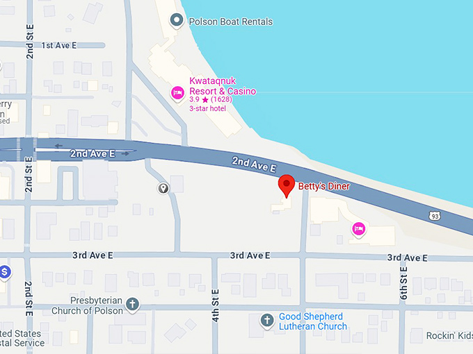 16. betty's diner map