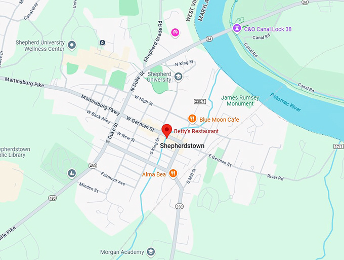 16. betty's restaurant map