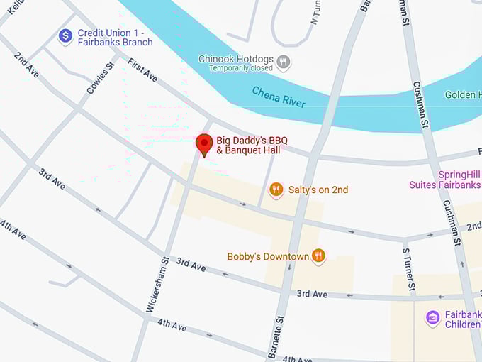 16. big daddy's bbq & banquet hall map