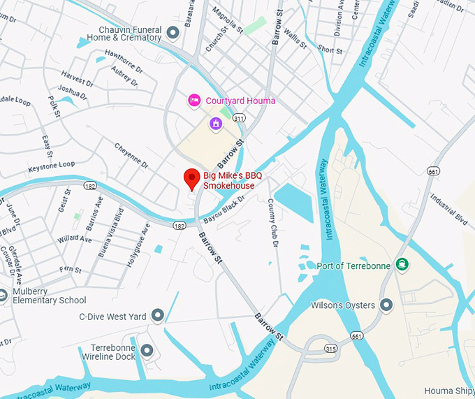 16. big mike's bbq smokehouse map