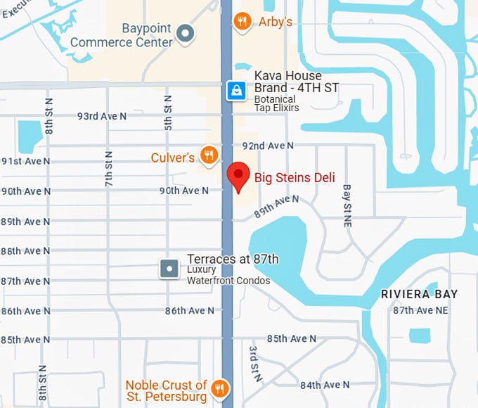 16. big steins deli map