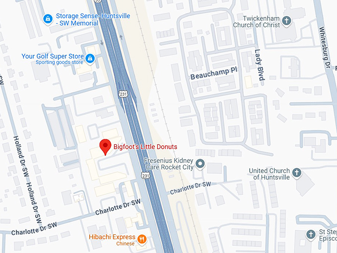 16. bigfoot's little donuts map