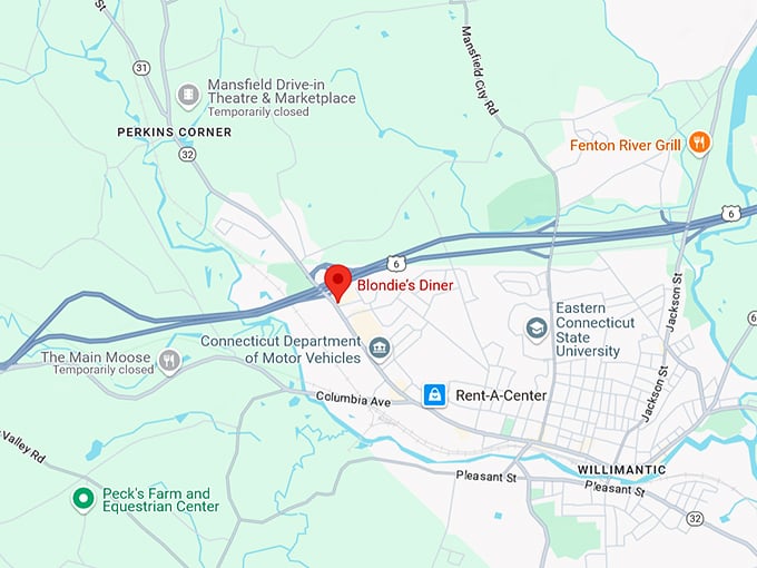 16. blondie&rsquo;s diner map