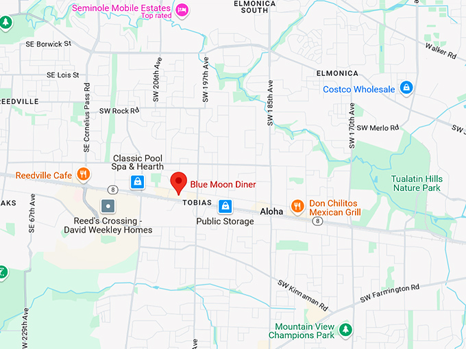 16. blue moon diner map