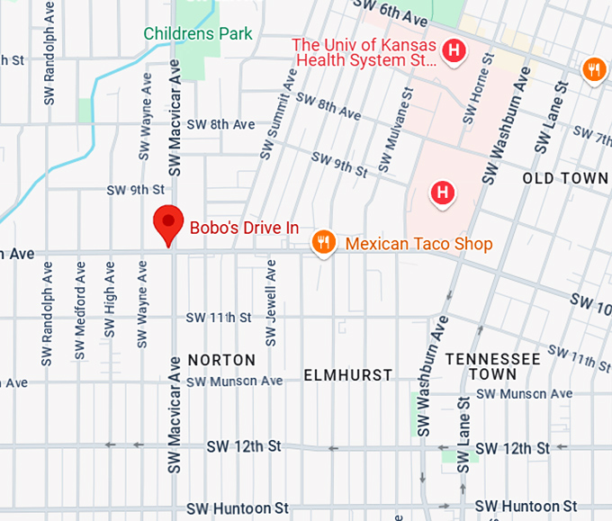 16. bobo's drive in map