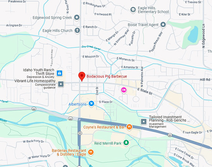 16. bodacious pig barbecue map