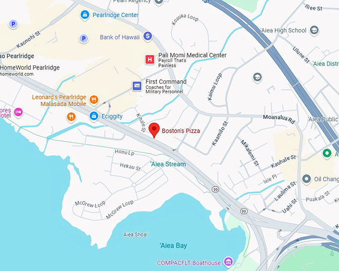 16. boston's pizza map