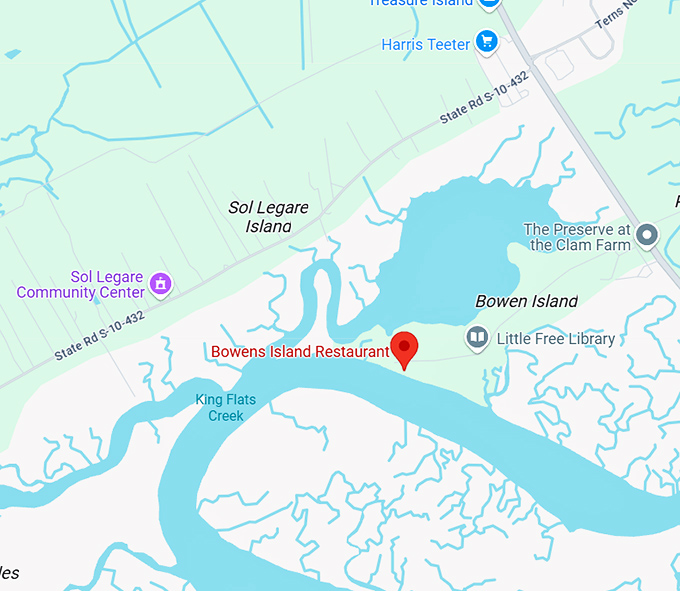 16. bowens island restaurant map