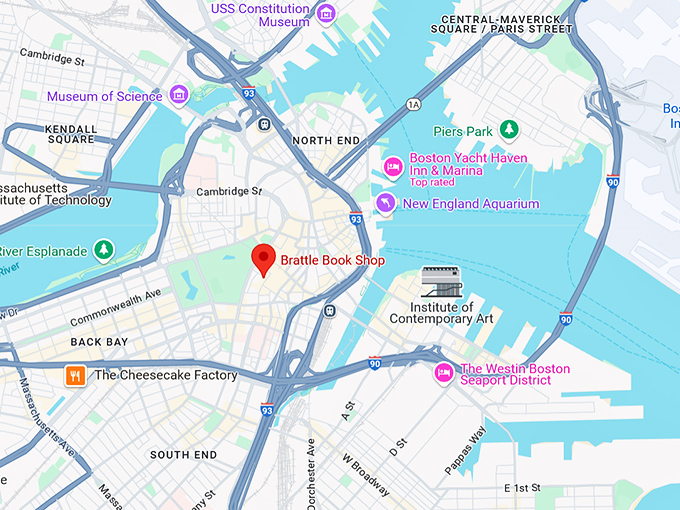 16. brattle book shop map