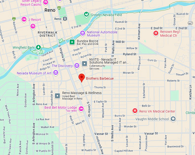 16. brothers barbecue map