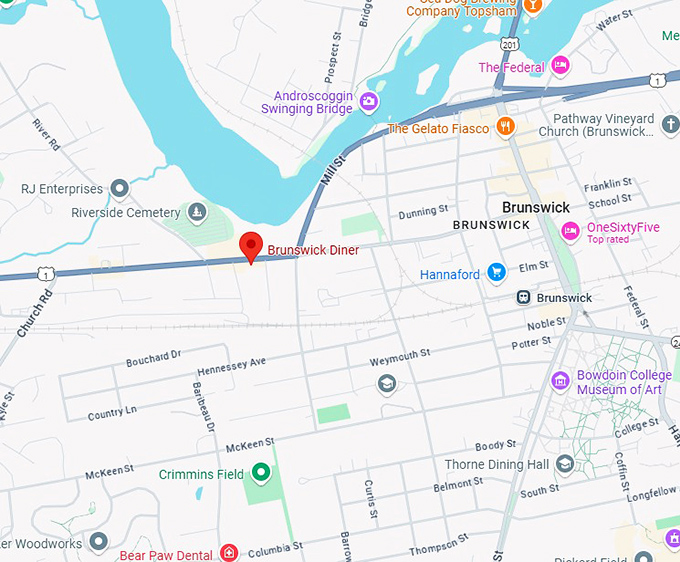 16. brunswick diner map