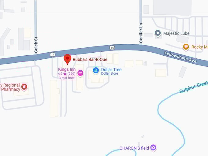 16. bubba&rsquo;s bar b que map