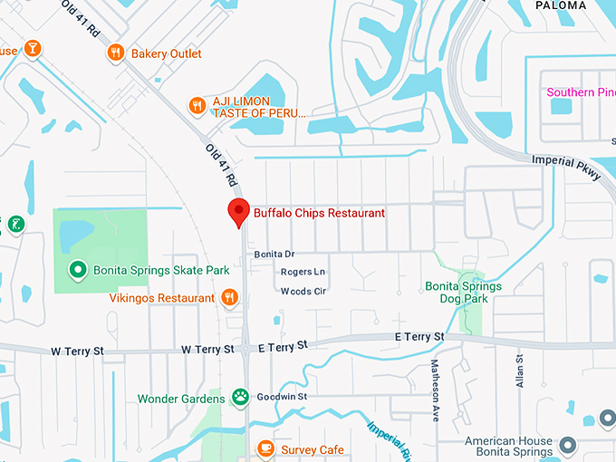 16. buffalo chips restaurant map