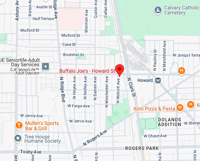 16. buffalo joe’s howard st. map