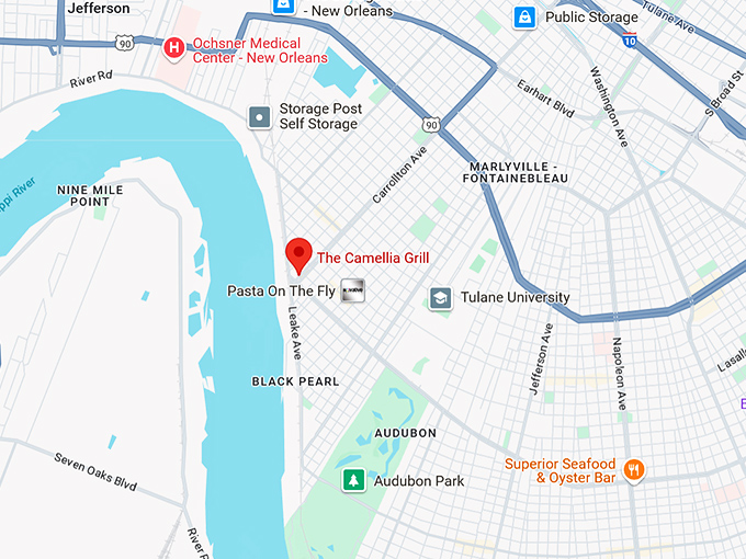 16. camellia grill map