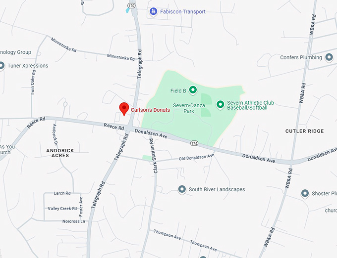 16. carlson's donuts map