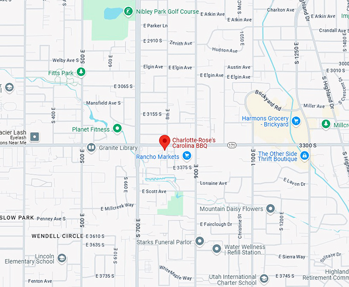 16. charlotte rose's carolina bbq map