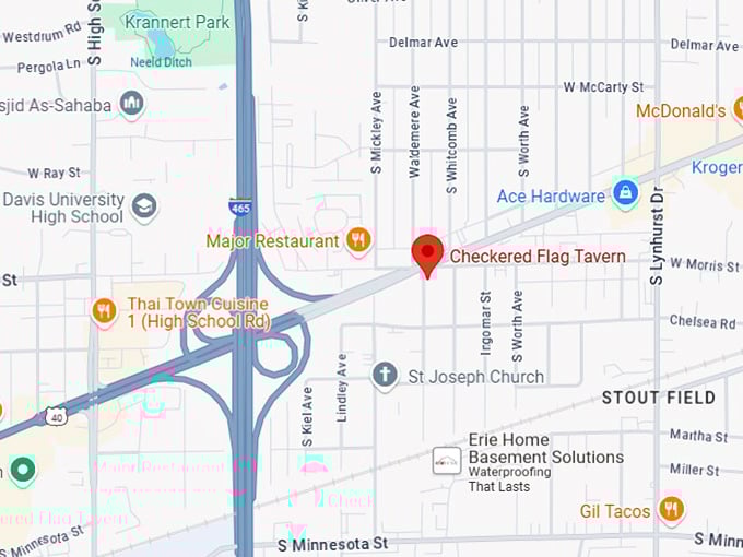 16. checkered flag tavern map