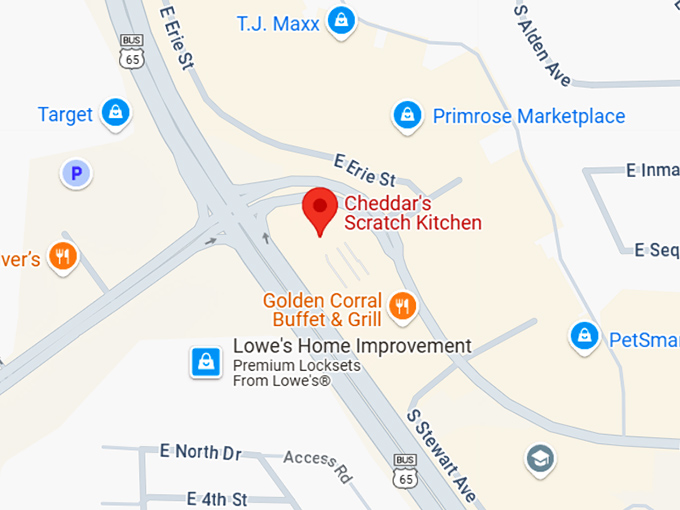 16. cheddar's scratch kitchen map