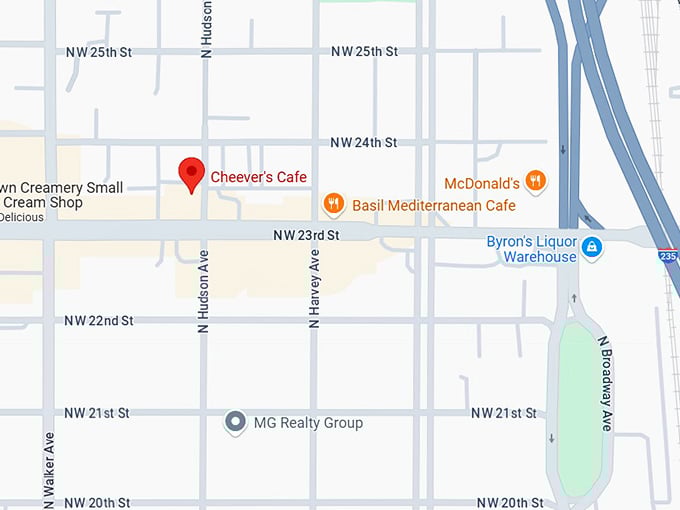 16. cheever's cafe map