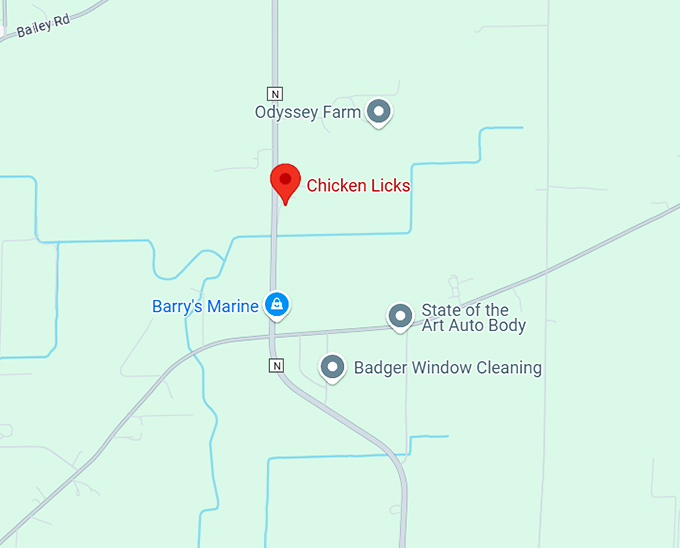 16. chicken licks map