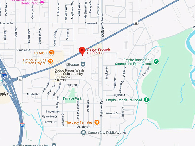 16. classy seconds thrift shop map