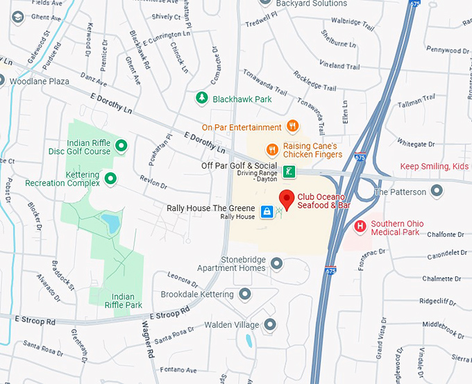 16. club oceano seafood & bar map