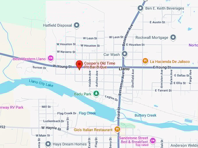 16. cooper&rsquo;s old time pit bar b que map