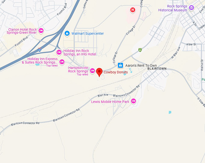 16. cowboy donuts map