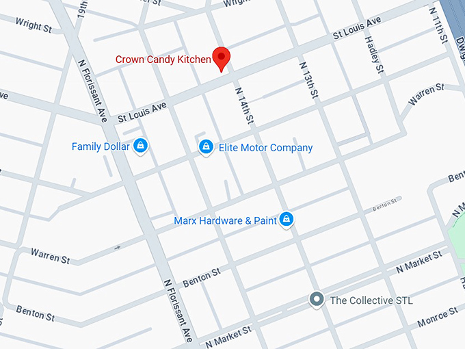 16. crown candy kitchen map
