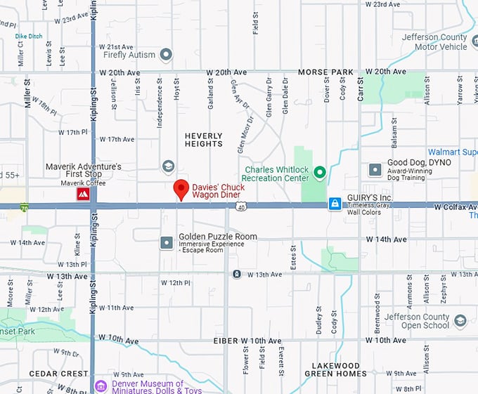 16. davies' chuck wagon diner map