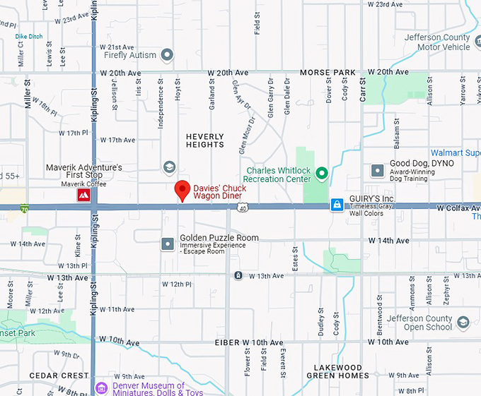 16. davies' chuck wagon diner map