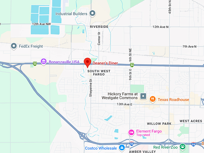 16. deaner's diner map