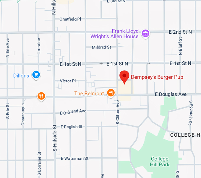 16. dempsey's burger pub map