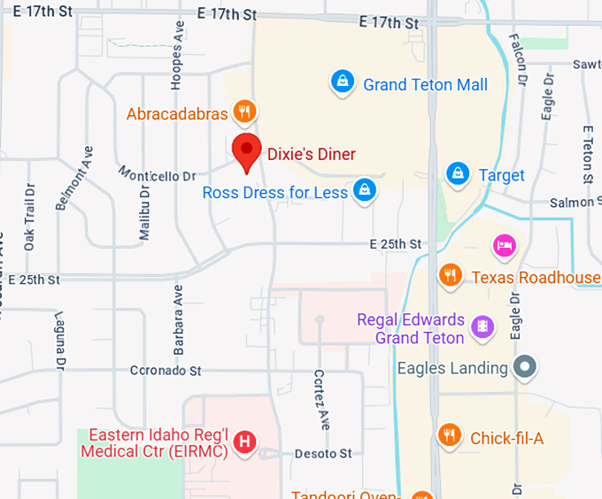 16. dixie's diner map