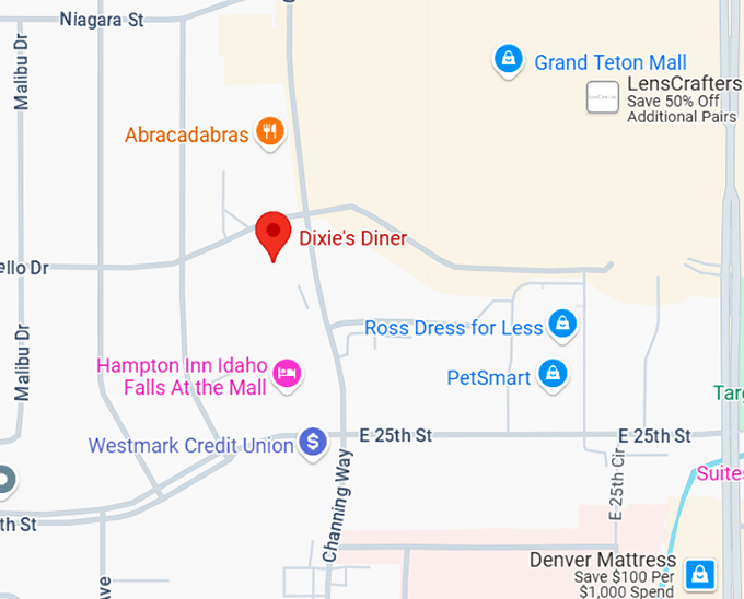 16. dixie's diner map