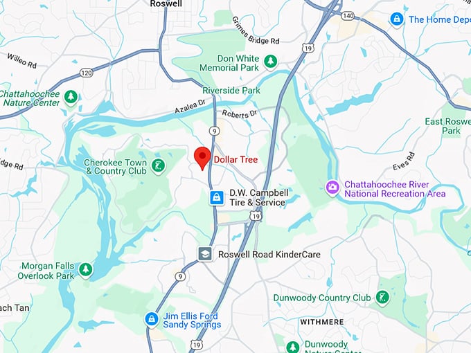 16. dollar tree (8610 roswell rd #800) map