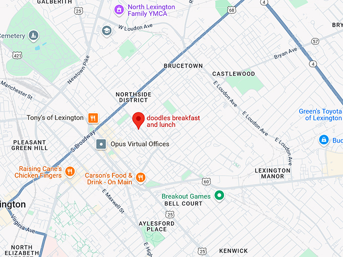 16. doodles breakfast & lunch map