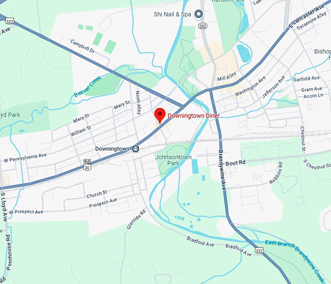 16. downingtown diner map