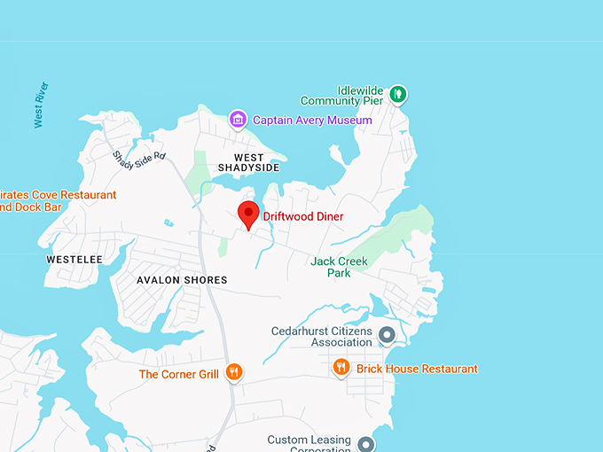 16. driftwood diner map