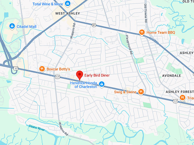 16. early bird diner map