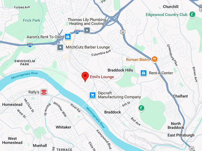 16. emil's lounge map