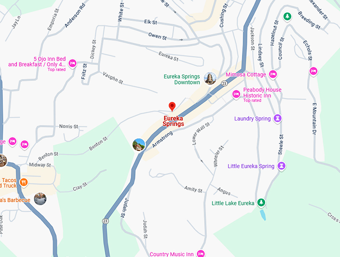 16. eureka springs map