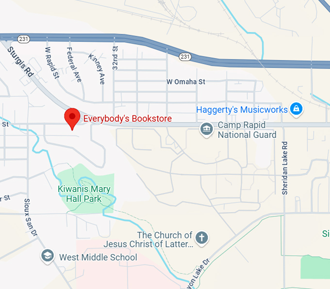 16. everybody's bookstore map