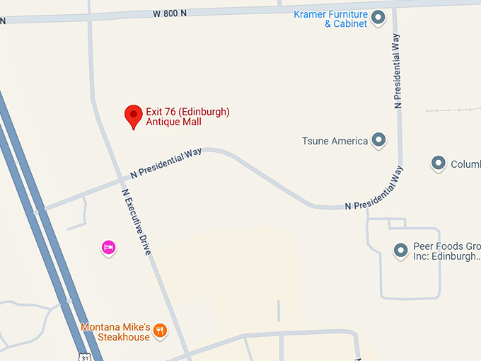 16. exit 76 (edinburgh) antique mall map