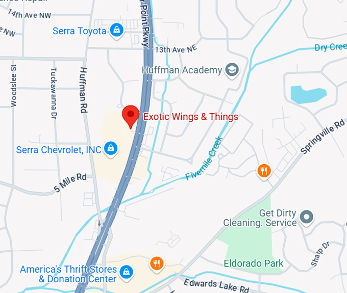 16. exotic wings & things map