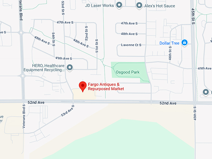 16. fargo antiques & repurposed market map